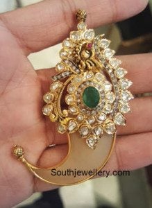 Pacchi Puligoru Pendant - Indian Jewellery Designs