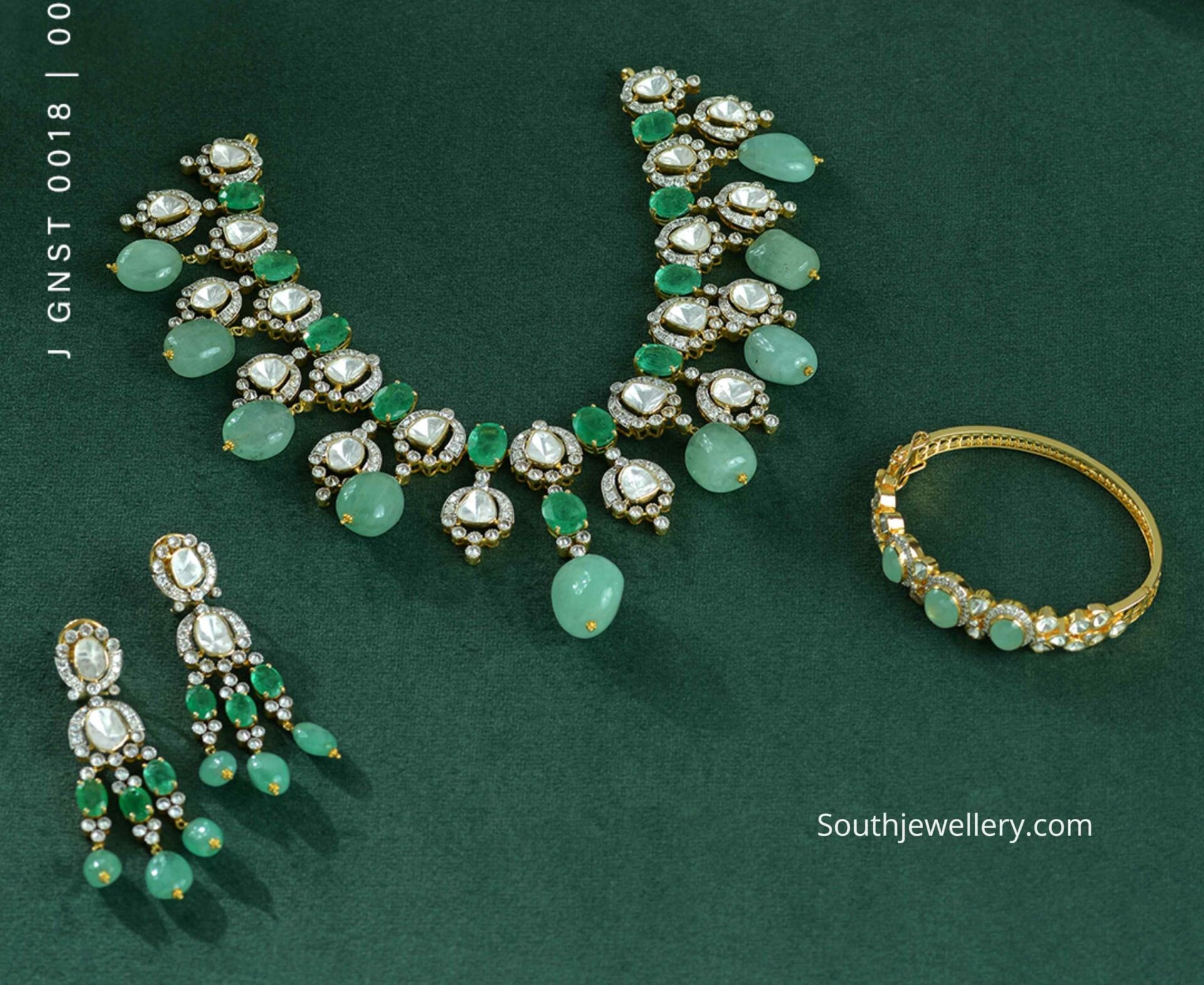 Latest polki necklace sets by Krishna Jewellers Pearls & Gems - Indian ...
